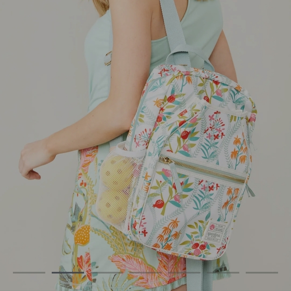 Spartina 449 Pickleball Backpack LW Queenie Topiary W… - Gem